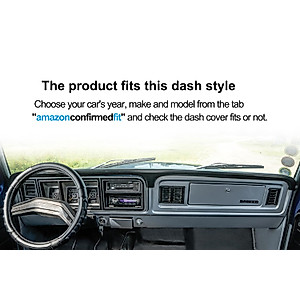 Fcovergurus Dash Cover Mat Custom Fit for Ford 1973-1979 F100 F150 F250 F350 Bronco Pickup Truck, Dashboard Cover Pad Carpet Protector (Black) F129