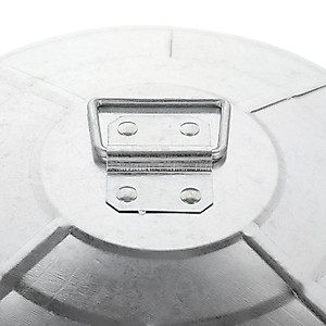 Ciieeo Galvanized Trash Can Metal Garbage Trash Can with Lid Round Wastebasket Container Wastepaper Basket for Home Living Room Kitchen Farm 8L