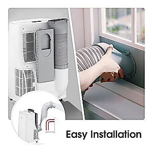 LG 10000 BTU Portable Air Conditioners Dual Inverter [2023 New] Wheels Easy Install & Mobility WiFi Enabled App Ultra-Quite Cools 450 Sq.Ft 3-in-1 AC Unit Home Room White LP1022FVSM