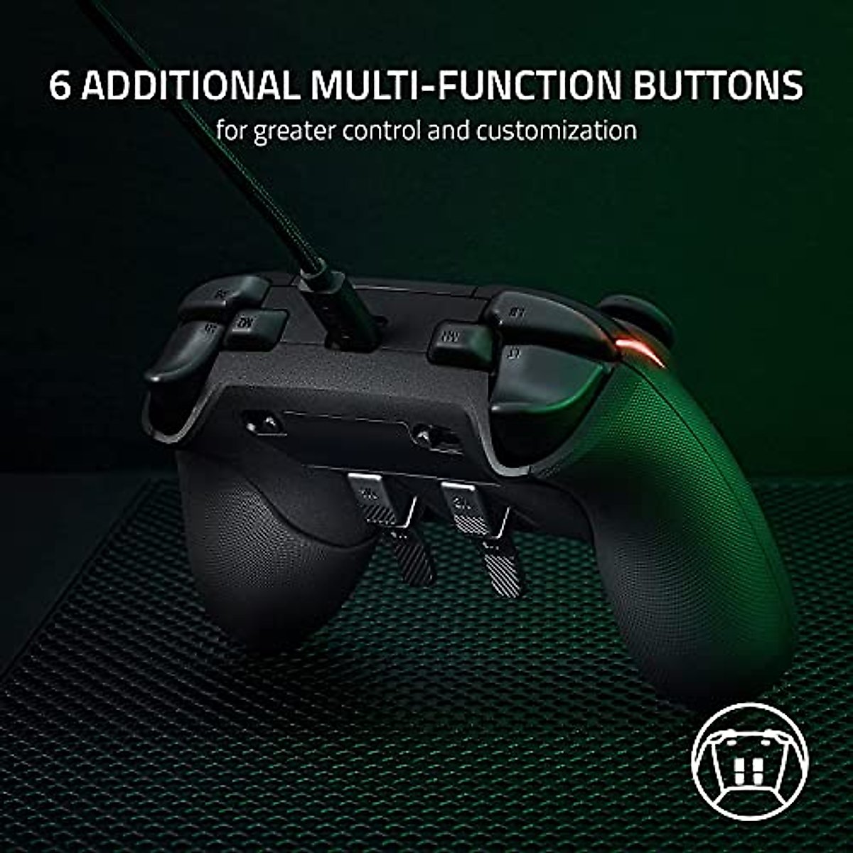 Razer Wolverine V2 Chroma Wired Gaming Controller for Xbox Series X|S, Xbox One, PC: RGB Lighting - Remappable Buttons & Triggers - Mecha-Tactile Action Buttons & D-Pad - Trigger Stop-Switches - Black (Renewed)