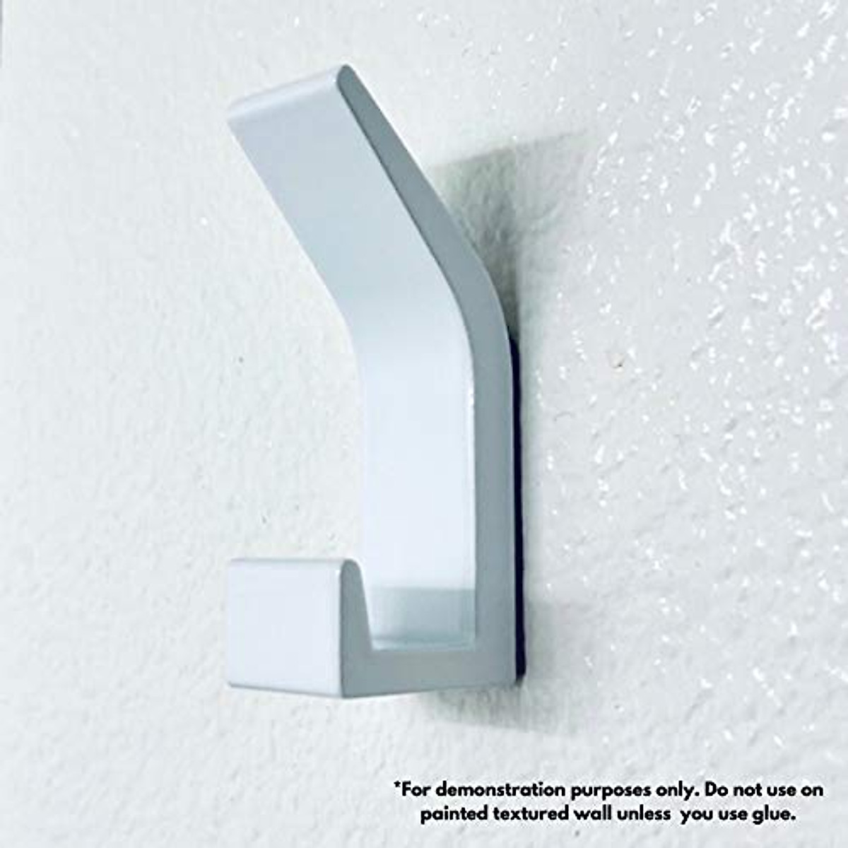 Emma Rose Home Chloe Double Hook, Heavy Duty Wall Hook Without Nails Waterproof Aluminum Hooks for Hanging Bathroom Kitchen Office-2 Pack Wall Hook (White)