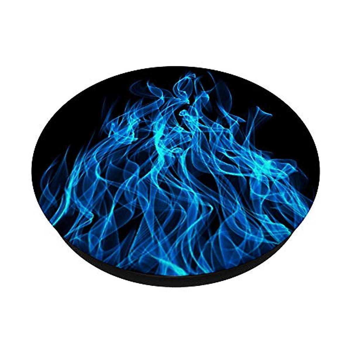 Blue Burning Fire Flames Cool Novelty Gift Black PopSockets PopGrip: Swappable Grip for Phones & Tablets