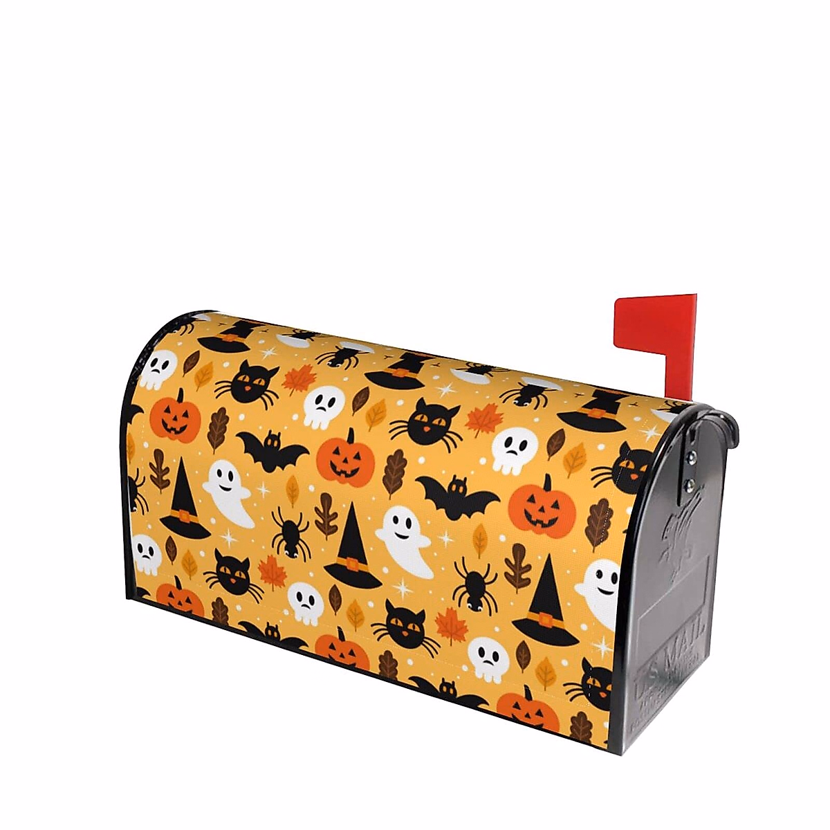 Joyidec Halloween Ghost Cat Mailbox Covers Magnetic Standard Size Waterproof Mailbox Wraps Post Letter Box for Courtyard Garden Yard Fence Decor 21x18 in