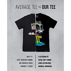 INTO THE AM Fallen King Graphic Tee for Men - Short Sleeve Design T-Shirts (Black, XX-Large)