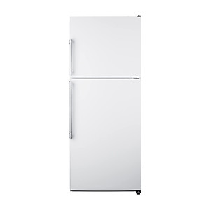 Summit Appliance FF1515W 28" Wide Top Mount Refrigerator-Freezer, Interior LED Lighting, Digital Temperature Control, 13.63 cu.ft Capacity, Frost-free, Open Door Alarm, White Exterior