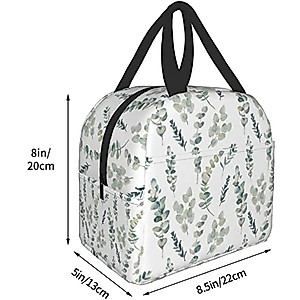Sunyuer Green Sage Insulated Lunch Bag for Women Girls, Cooler Tote Reusable Lunch Box Container for School Work Office Travel Picnic (Green Sage)