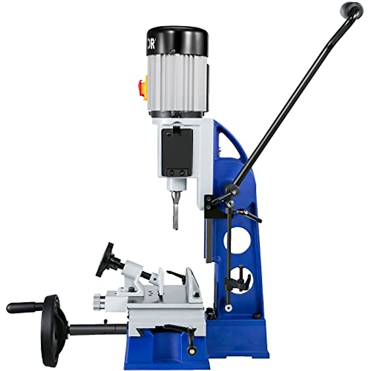VEVOR Woodworking Mortise Machine, 1/2 HP 1400RPM Powermatic Mortiser, With Movable Work Bench Benchtop Mortising Machine, For Making Round Holes Square Holes Or Special Square Holes In Wood