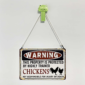 Bestylez Funny Chicken Coop Warning Sign Outdoor Chicken House Decor Gifts For Chicken Lovers 12" * 8" (219)
