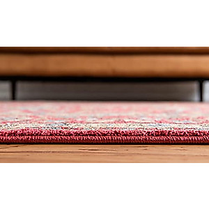 Rugs.com Chelsea Collection Rug – 5' x 8' Red Medium Rug Perfect for Bedrooms, Dining Rooms, Living Rooms