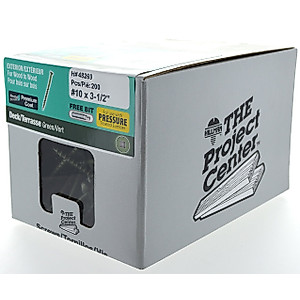 Hillman 48269 Green Painted Square Drive Deck Screw, 10 X 3-1/2-Inch, 200 pack,Ceramic