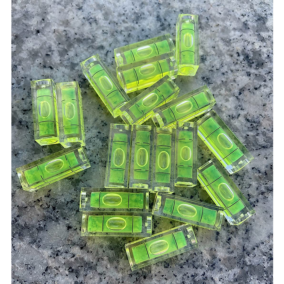 8Pcs Small Bubble Spirit Level Mini Square Levels Measuring Tools for Balancing Frame, Mural, Picture Hanging, Turntable, Tripod, Camera, Phonograph, 10x10x29mm, 32x7mm (Set A)