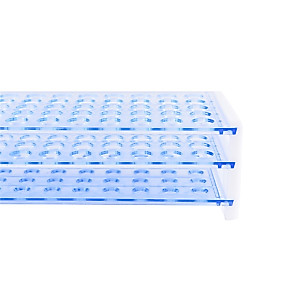 Bipee Scientific Detachable Test Tube Rack for Tubes of Dia.≤17mm, 50 Holes, PS Material (2pcs) (Tuberack-50x13)