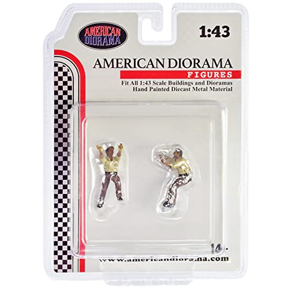 American Diorama 4X4 Mechanics 2 Piece Diecast Figure Set 3 for 1/43 Scale Models AD43003