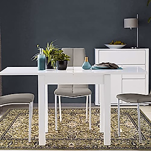 BNM Indoor Large Area Rug with Jute Backing, Traditional Geometric Floral Carpet Decor, Perfect for Living/Dining Room, Kitchen, Bedroom, Office, Hardwood, Entry, Radcliff Collection, 8' x 10'