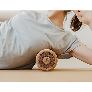 Yoga Design LAB | The Cork Roller | Release Tight Muscles, Improve Circulation, Decrease Soreness, Massages Tissue | Ideal for All Areas of The Body arms, Legs, Back | Travel Friendly (Mandala Tonal)