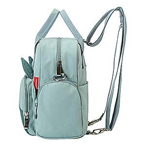 Quality Small Cute Multi-Function Diaper Bag Tote Messenger Backpack-Blue