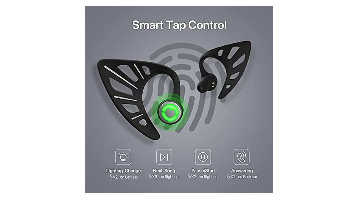 YOWU Elf Ear Wireless Headphones - RGB, Noise Reduction & App Control