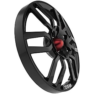 DS18 PRO-GTW10BK 10" Car Audio Universal Speaker Grill with Built-in 1.75" VC Neodymium Bullet Tweeter and RGB Lights 500 Watts Black
