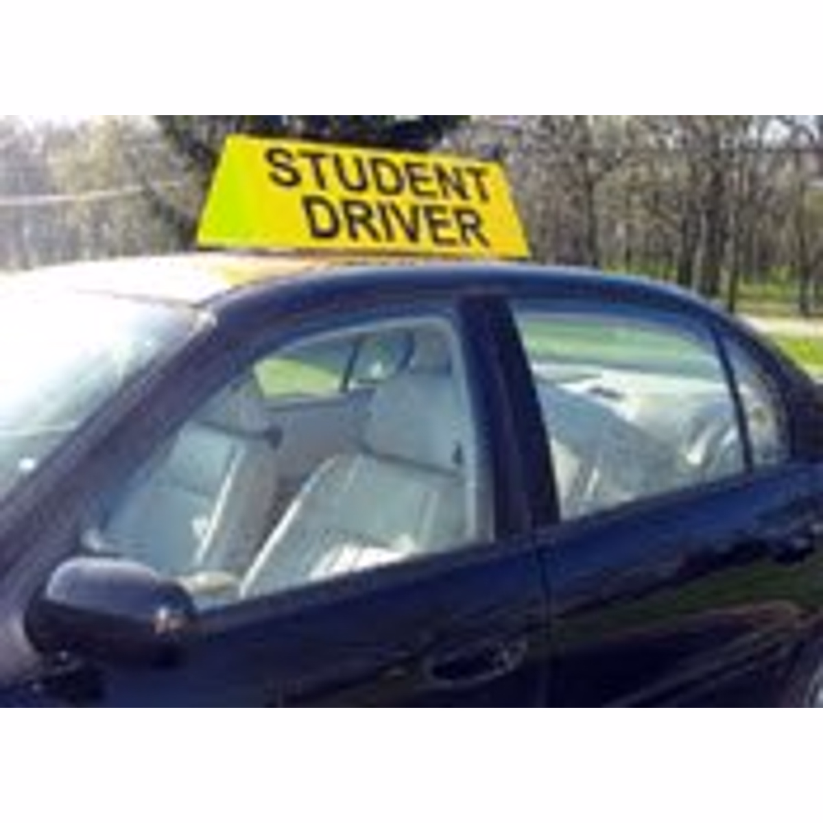 ComplianceSigns.com Driver Education Student Driver Yellow Car Topper Sign, 30x10 inch Corrugated Plastic with Powerful Magnets to Hold Tight