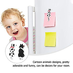 Baluue 2pcs Magnetic Hooks Cartoon Animals Fridge Magnets Wall Hook Coat Hat Hook for Hanging Towels and More (P3+P4)