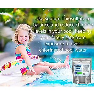 Pool Dechlorinator Sodium Thiosulfate Pentahydrate 5 lbs by Cesco Solutions - Premium Chlorine Neutralizer for Pools, Aquarium, Pond - Technical-Grade Chlorine Remover for Hot Tubs - Bulk Package