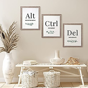 Ctrl Alt Del Motivational Wall Art Inspirational Quote Office Wall Decor Motivational Posters for Office Positive Affirmations Poster Motivational Decor for Home School Office, 10 x 8 Inch, Unframed