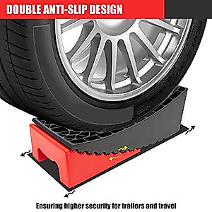 BEETRO Camper Leveler 2 Pack, Curved RV Levelers for Travel Trailers, with Camper Wheel Chocks, Anti-Slip Mats and Carry Bag, Faster Camper Leveling Than RV Leveling Blocks,Up to 35,000 lbs