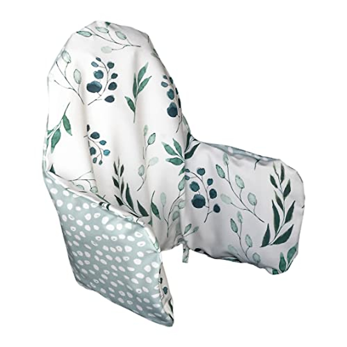 Premium High Chair Cushion Cover | Compatible with IKEA High Chair Accessories for Antilop Highchair | Reversible | Soft, Durable, Parent & Baby Approved for Baby High Chair (Sage-Dot/Greenery)