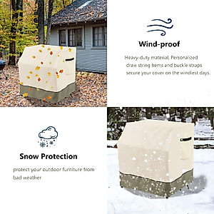 Bitubi 41 Inch Outdoor Bar Set Cover 600D Oxford Cloth Heavy Duty Waterproof Patio Bar Set Cover Wicker Bar Table Set Covers