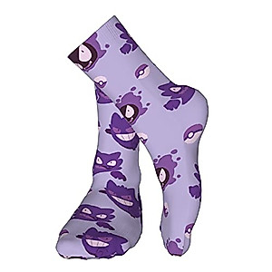 PINttyone Cartoon Cute Novelty Crew Socks Breathable Knitted Sports Calf Sockings For Men Women 15.7in Long