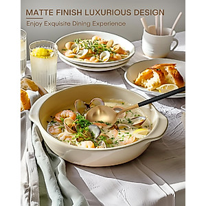 Ollex 5PCS Serving Utensils set include Serving Spoon, Slotted Spoon, Soup Spoon, Butter Knife and Sugar Spoon,Heavy Duty Stainless Steel Large Hostess Utensils Serving Set for Parties Buffet Banquet