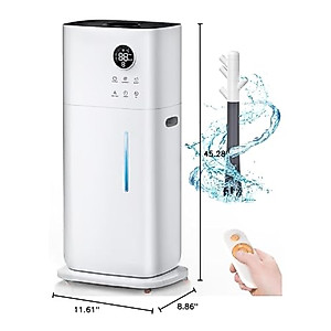 YOKEKON 5.3Gal/20L Humidifier for Large Rooms up to 3000 sq ft - Whole House Industrial Commercial Humidifier with 360° Nozzle Sets