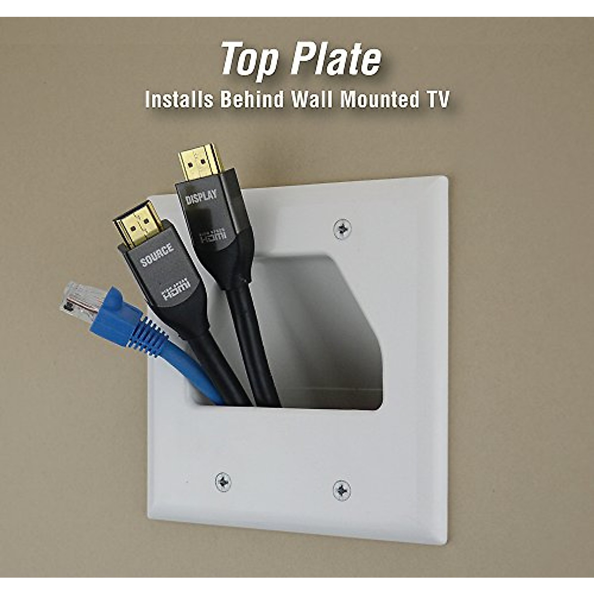 DataComm Electronics 50-3332-WH-KIT Flat Panel TV Cable Organizer Kit - White