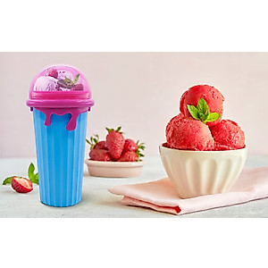 Slushy Cup Slushy Maker Cup TIK TOK Frozen Magic Squeeze Cup - Quick Cool Slushy Milk Shake Ice Cream Smoothies Cup