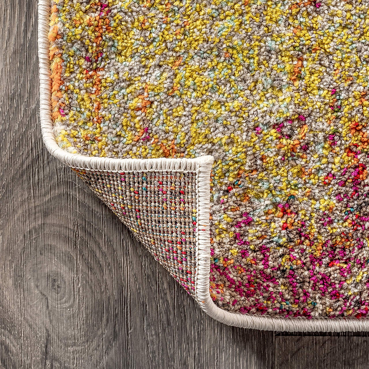 JONATHAN Y CTP105B-3 Contemporary POP Modern Abstract Vintage Indoor Area-Rug Bohemian Easy-Cleaning High Traffic Bedroom Kitchen Living Room Non Shedding, 3 X 5, Cream/Pink