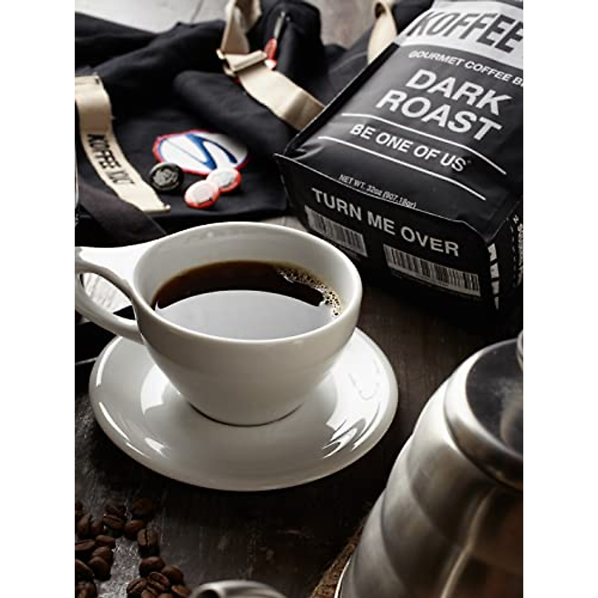 Koffee Kult Dark Roast Whole Bean Coffee - Small Batch Gourmet Aromatic Artisan Blend 100% Arabica Coffee Beans Organically Sourced (Dark Roast, 32oz)