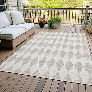 Addison Rugs Chantille ACN578 Beige 9' x 12' Indoor Outdoor Area Rug, Easy Clean, Machine Washable, Non Shedding, Bedroom, Living Room, Dining Room, Kitchen, Patio Rug