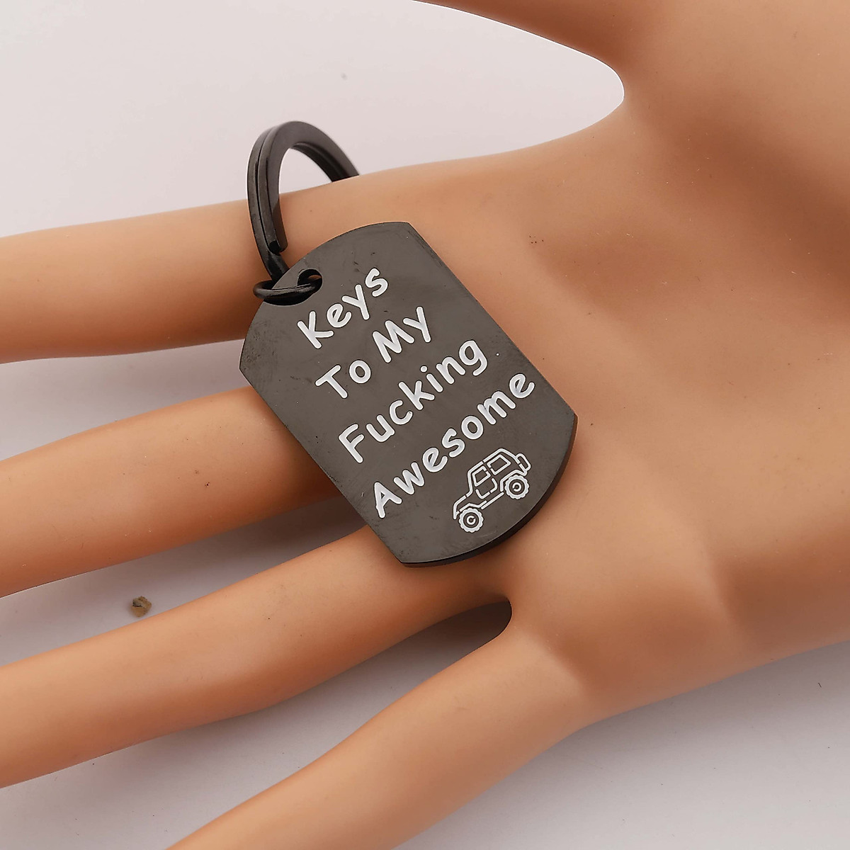 BLEOUK Keys to My Fucking Awesome Car Vintage Car Keychain for Her Him