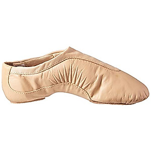Bloch Women's Pulse Leather and Neoprene Split Sole Jazz Shoe, Tan, 8