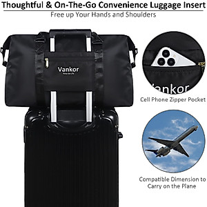 Large Duffle Bag for Travel Waterproof 21 Inch, Vankor Gym Duffel Bag for Women Men Durable Carry on Weekender Overnight Sports Luggage Weekend Beach Yoga Workout Hospital Mommy Diaper Bag Cow Print