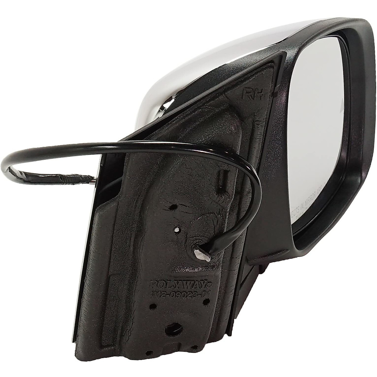 Kool Vue Driver & Passenger Side Power Heated Mirrors for Dodge Grand Caravan Chrysler Town & Country 2009-2016 With Signal Light & Blind Spot Monitor; Without Memory Chrome