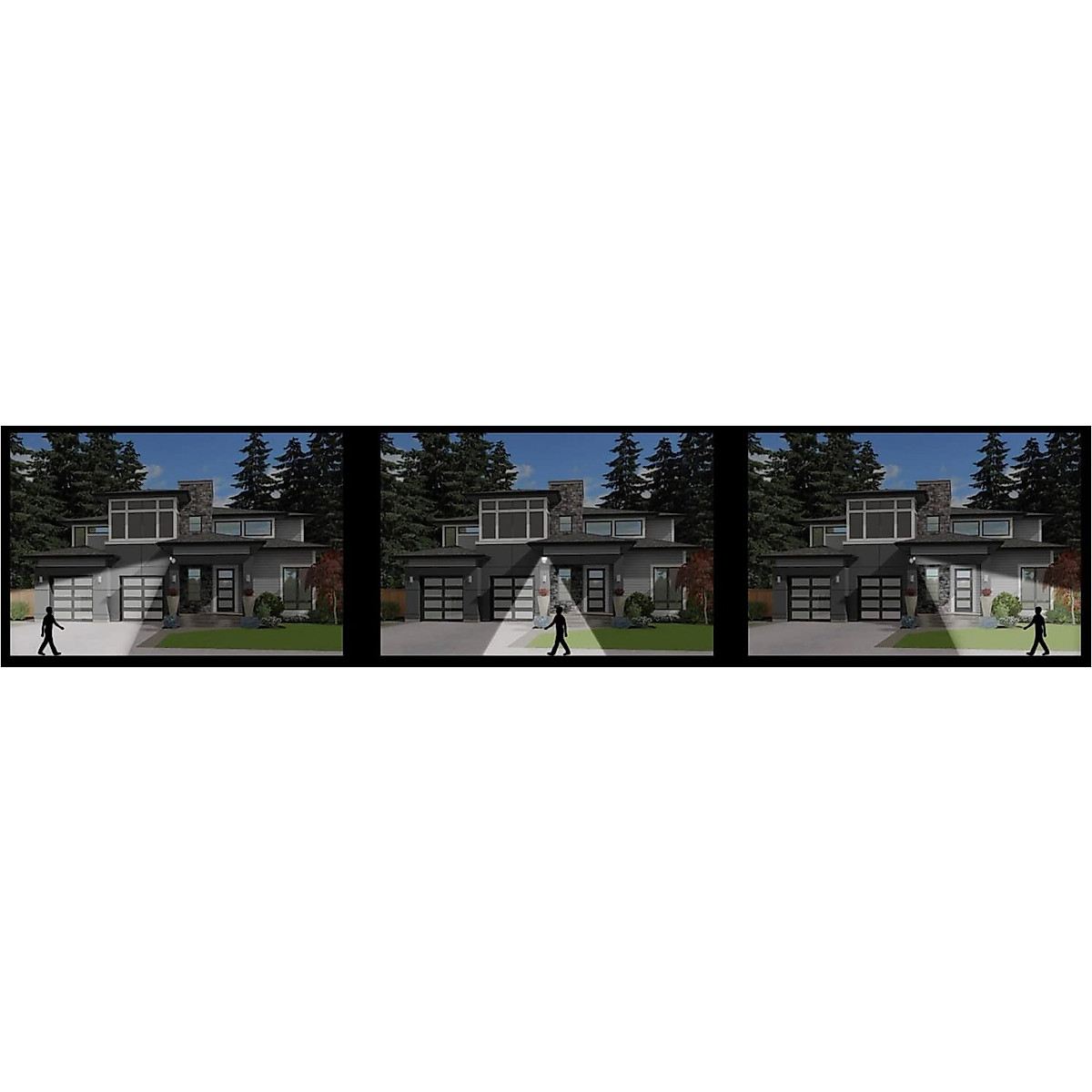 Versonel Outdoor Motion Sensor Tracking LED Floodlight Security Light (White) Nightwatcher VSL90, Rotating Movement for Intruder Deterrent