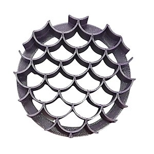 MINI SIZE MERMAID SCALES DESIGN CONCHA COOKIE CUTTER MEXICAN SWEET BREAD STAMP MADE IN USA PR4896