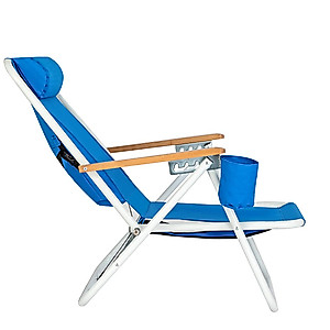 Kcelarec Portable Folding Beach Chairs, Outdoor Lawn Lounge Reclining Chair Backpack Camping Chair with Pillows for Patio,Poolside, Beach, Yard