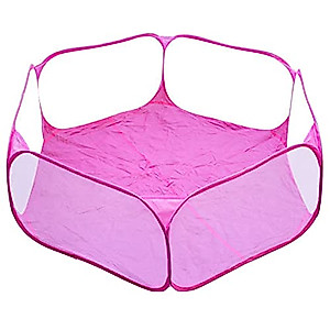 Small Animal Cage Tent Breathable & Transparent Pet Playpen Pop Open Outdoor/Indoor Exercise Fence, Portable Yard Fence for Guinea Pig, Rabbits, Hamster, Chinchillas and Hedgehogs