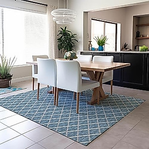 Dalyn Rugs Indoor/Outdoor York YO1 Blue Washable 8' x 10'