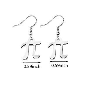 Unisex Pi Sign Earring Back to School Gift Science Jewelry (earring)