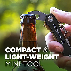 KeySmart Bottle Opener Add-on Accessory for KeySmart, KeySmart Flex, and KeySmart Pro Key Holders, Solid and Durable Beer Opener (Stainless Steel)