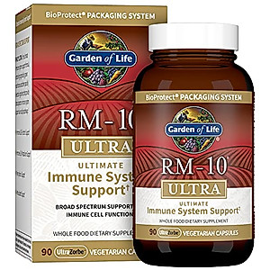 Garden of Life RM-10 Ultra Ultimate Broad Spectrum Immune Support System for Cell Function, DNA Methylation Complex & Organic Mushroom Blend, 90 Count