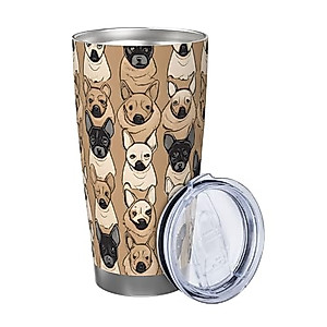quopvn Labrador Retriever Dogs Print 20oz Car Cup Ps Material Lid, Perfect For Hot & Cold Drinks